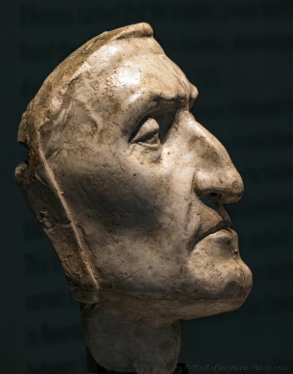 Dante Alighieri Death Mask Palazzo Vecchio Florence Italy
